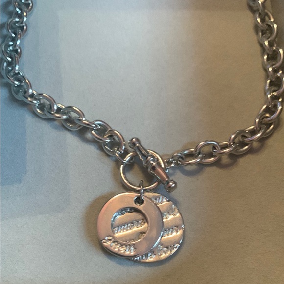 Guess | Jewelry | Guess Silver Chain Necklace With Double Pendant ...